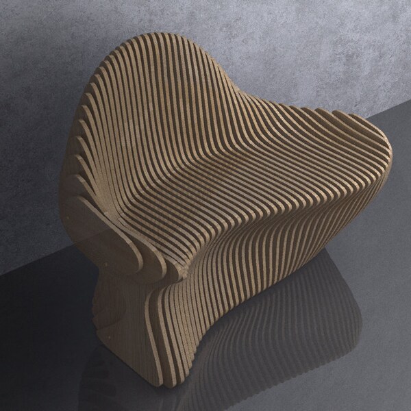 Parametric Bench Design for Home Office and Interiors Digital Download Dxf Files Vector Template ...