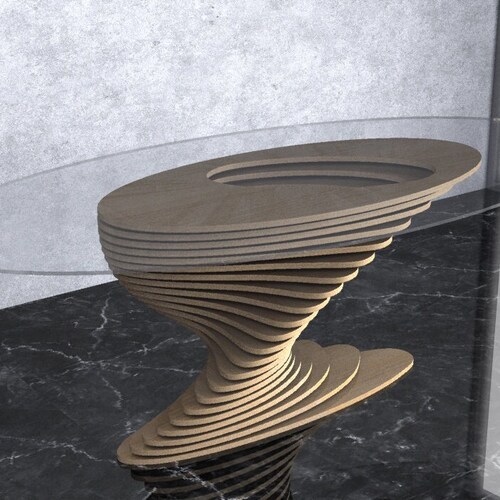 Parametric Wavy Wooden Furniture 30 Dinner Table / CNC Files - Etsy