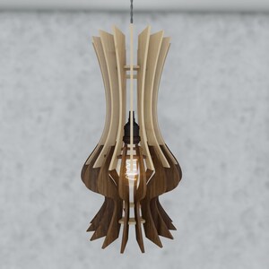 Parametric Wavy Wooden Lighting 01 - Chandelier Model / CNC Files for ...