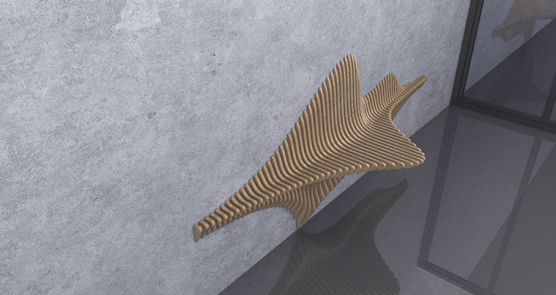 Parametric Wavy Wooden Wall Decor 16 Wall Shelf Design / CNC - Etsy