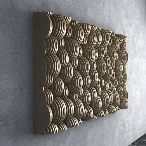 Parametric Wavy Wooden Wall Decor 25 / CNC Files for Cutting - Etsy
