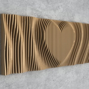 Parametric Wavy Wooden Wall Decor 45 / Heart Shaped Waves / CNC Files ...