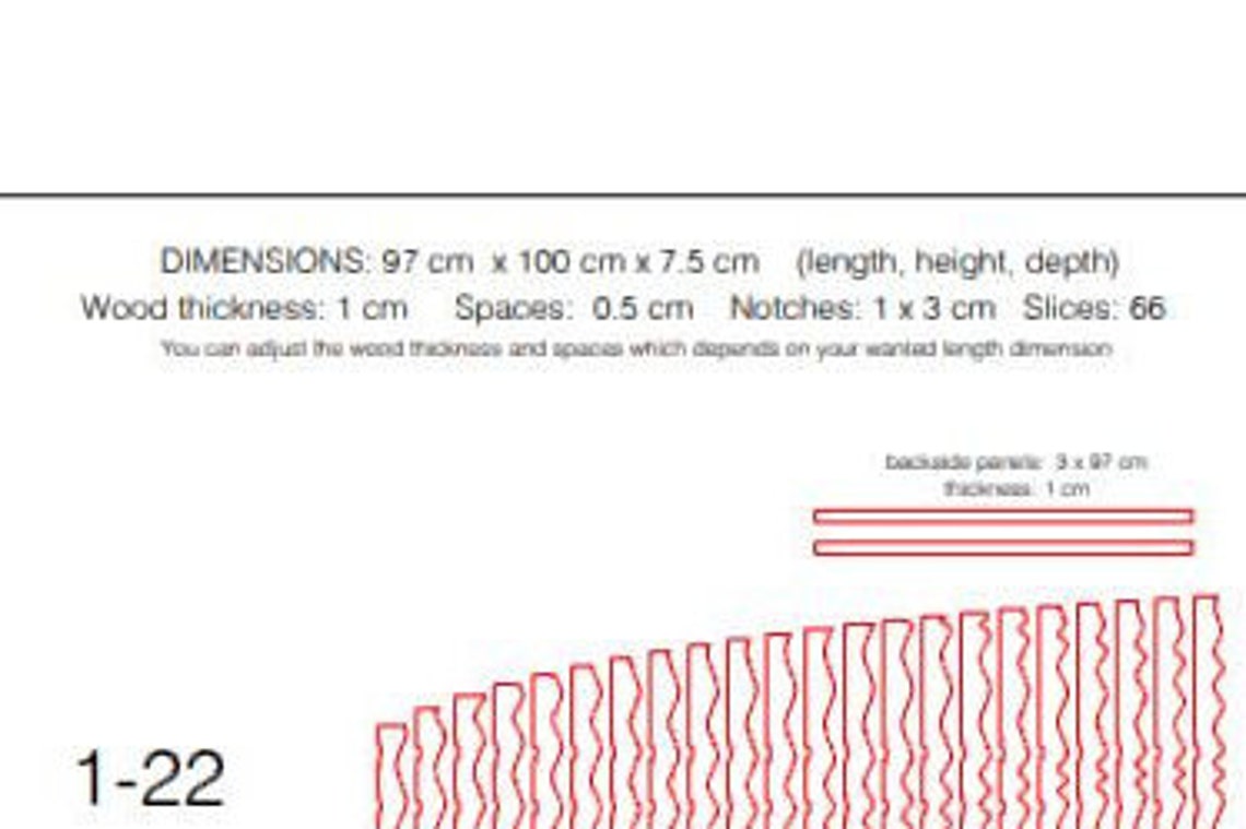 Parametric Wavy Wooden Wall Decor 15 / CNC Files for Cutting - Etsy