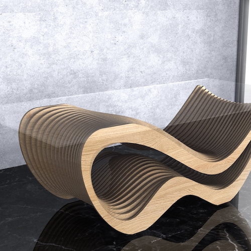 Parametric Wavy Wooden Furniture 31 Dinner Table Design / - Etsy