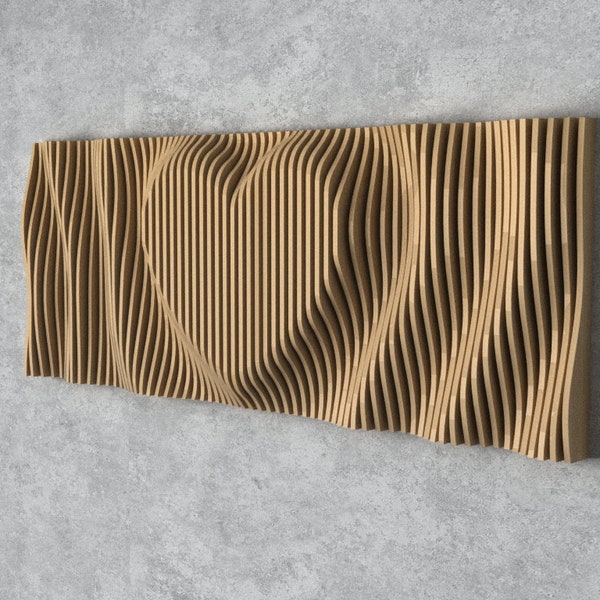 Parametric Wavy Wooden Wall Decor - Etsy