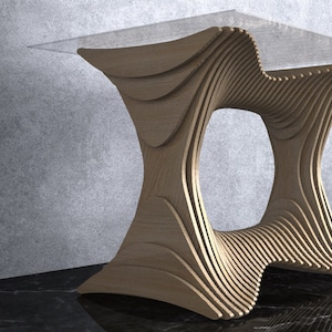 Parametric Wavy Wooden Furniture 18 - Table Design / CNC Files for ...