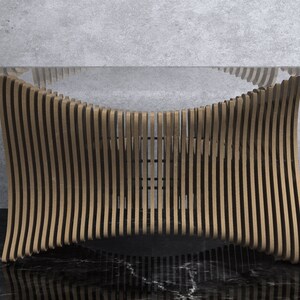 Parametric Wavy Wooden Furniture 15 - Dinner Table Design / CNC Files ...