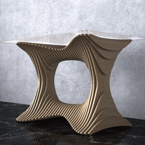 Parametric Wavy Wooden Furniture 18 - Table Design / CNC Files for ...
