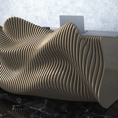 Parametric Wavy Wooden Wall Decor 41 / CNC Files for Cutting - Etsy
