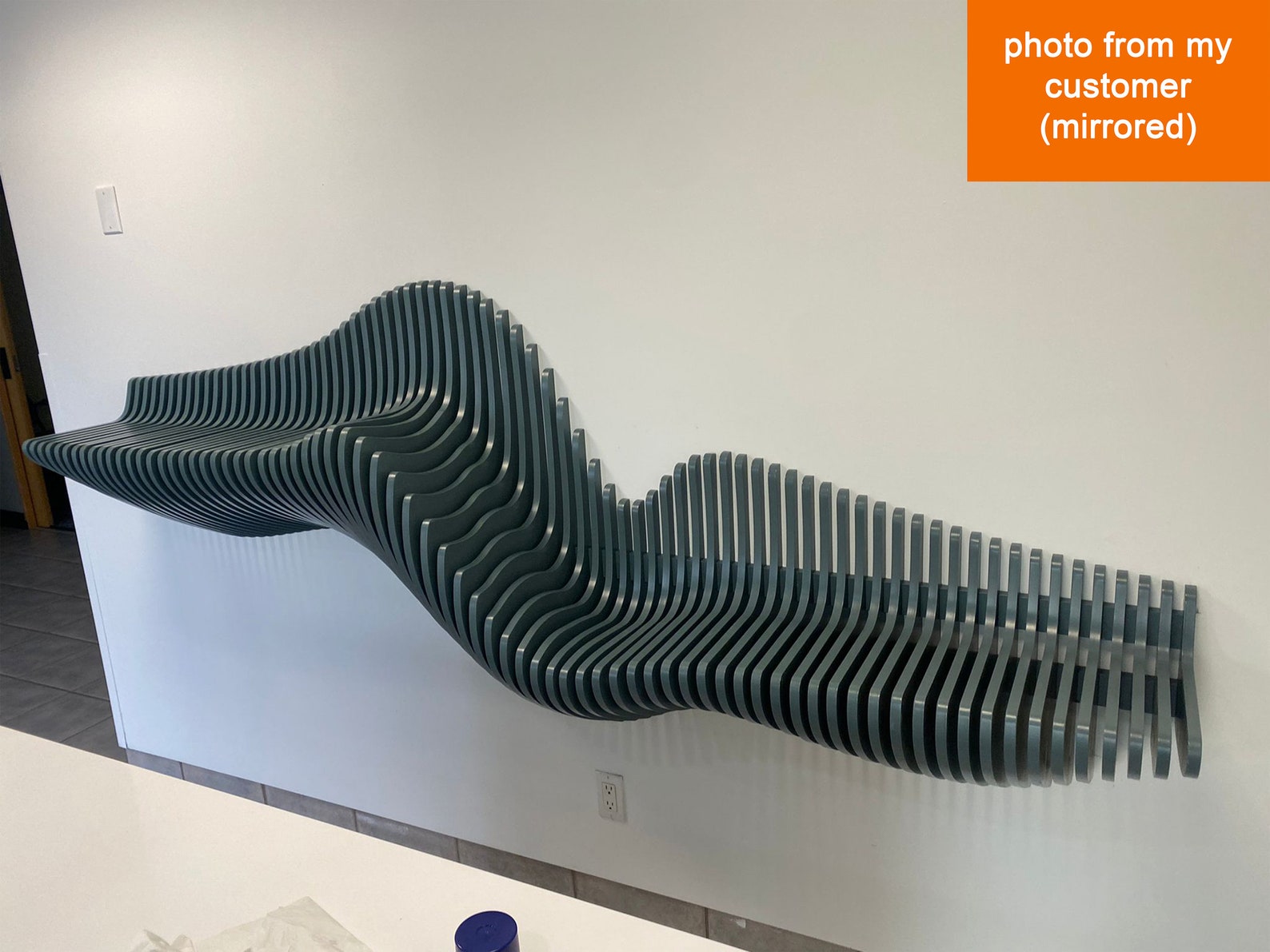 Parametric Wavy Wooden Wall Decor 32 / Entryway Shelf Design / - Etsy