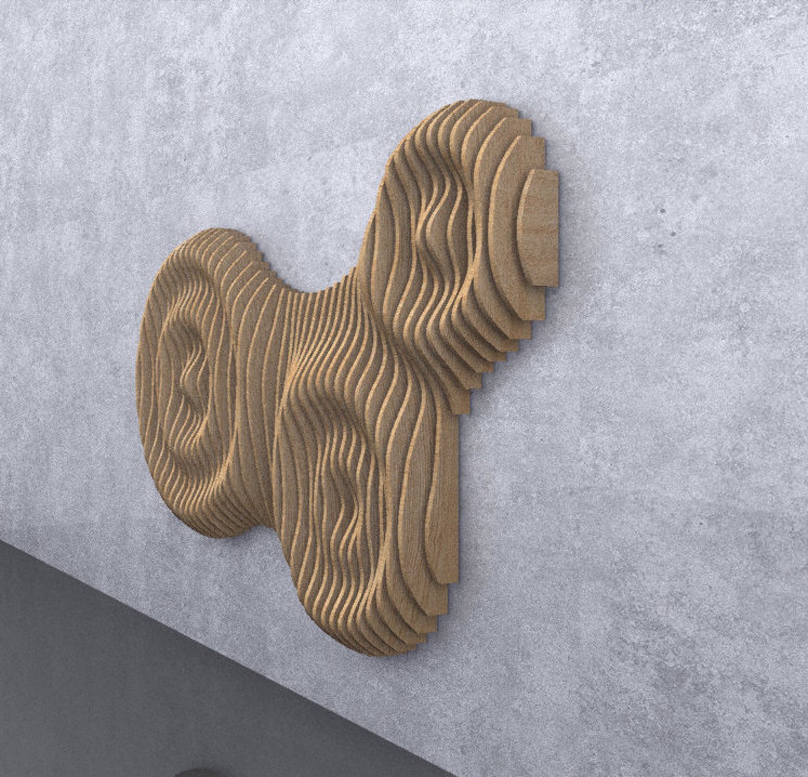 Parametric Wavy Wooden Wall Decor 11 / CNC Files for Cutting - Etsy