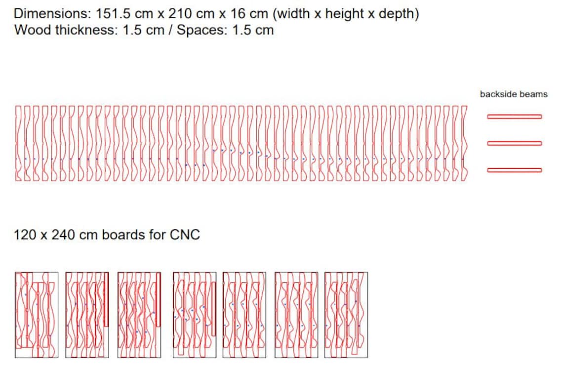 Parametric Wavy Wooden Wall Decor 33 / CNC Files for Cutting - Etsy