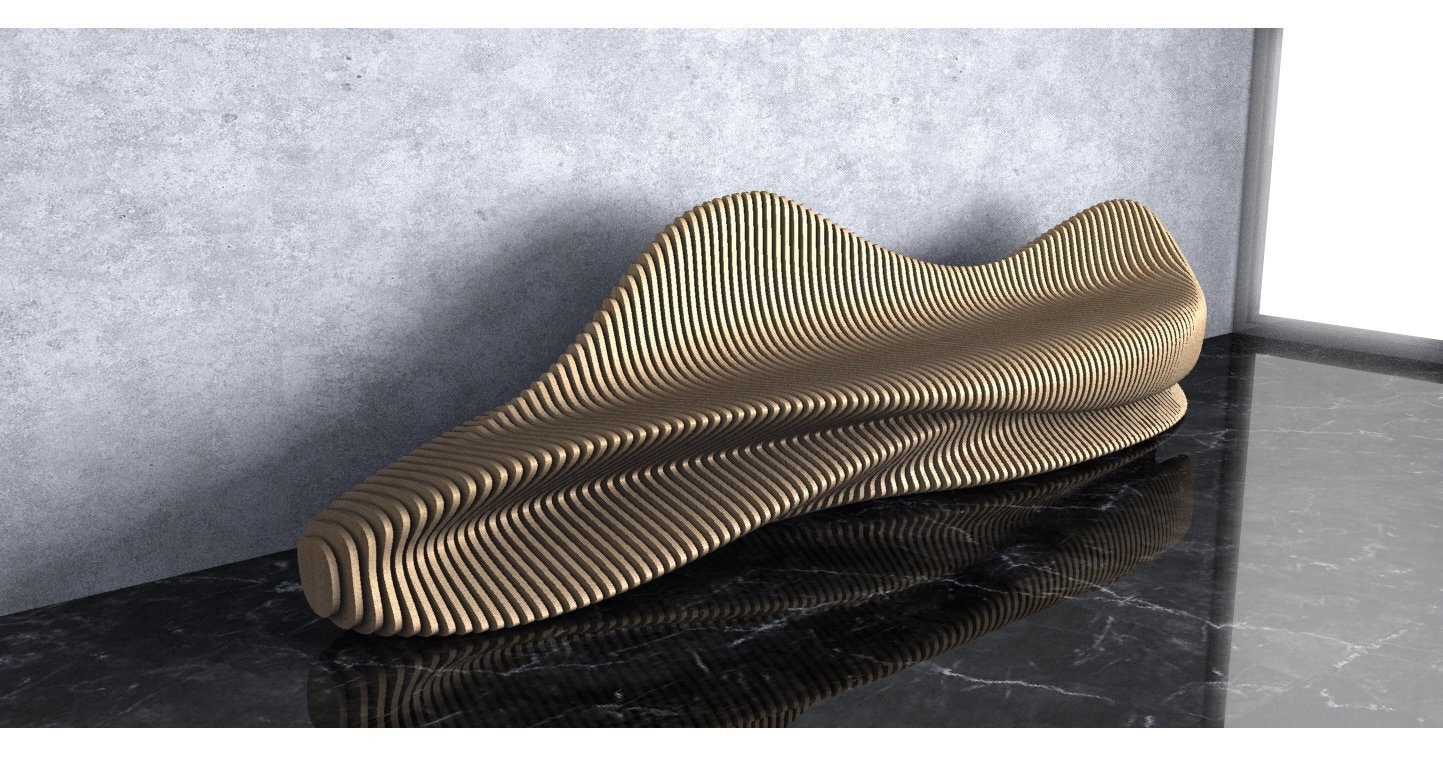 Parametric Wavy Wooden Furniture 33 Bench Design / CNC Files - Etsy