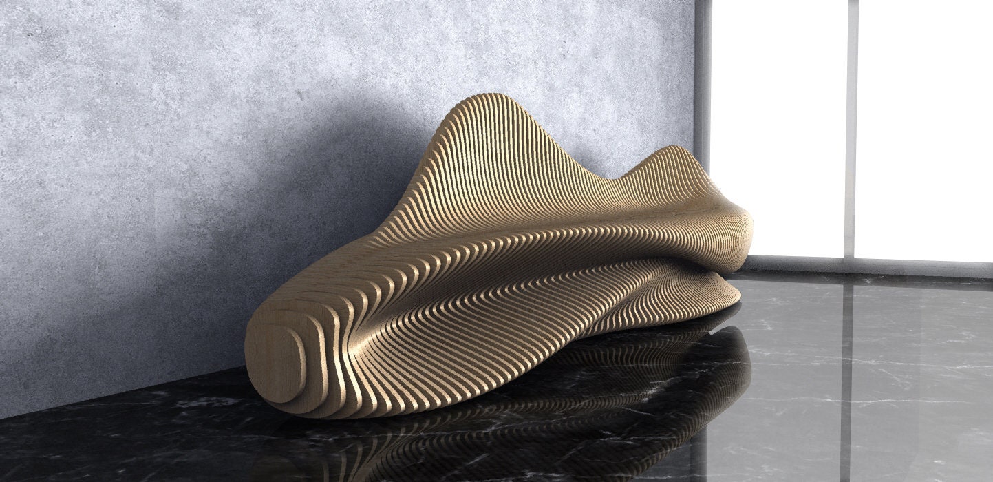 Parametric Wavy Wooden Furniture 33 Bench Design / CNC Files - Etsy