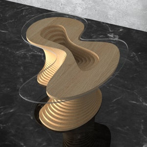 Parametric Wavy Wooden Furniture 48 - Coffee Table Design / CNC Files ...