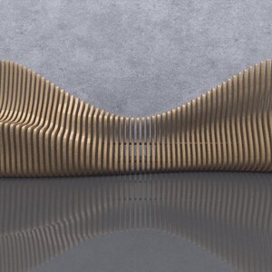 Parametric Wavy Wooden Furniture 05 - Twisted Bench Design / CNC Files ...
