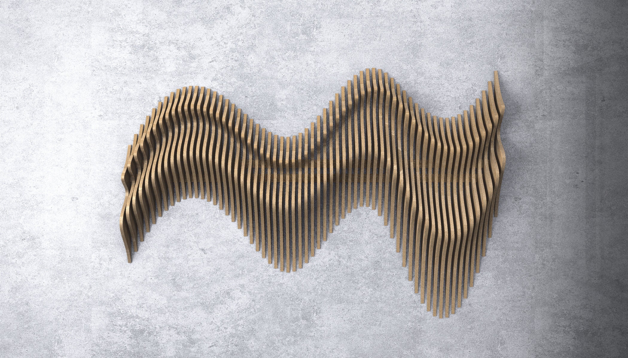 Parametric Wavy Wooden Wall Decor 24 / CNC Files for Cutting | Etsy