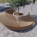 Parametric Wavy Wooden Furniture 16 C Shaped Bench / CNC Files for ...