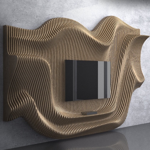 Parametric Wavy Wooden Wall Decor 25 / CNC Files for Cutting - Etsy