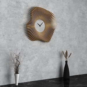 Parametric Wavy Wooden Wall Decor 64 / Clock Design / Digital Files for ...