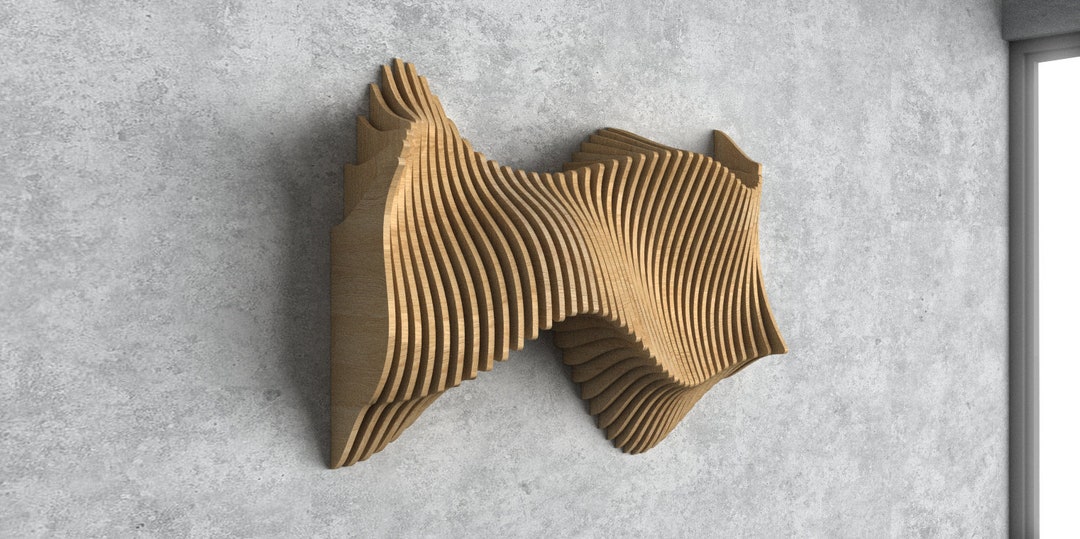 Parametric Wavy Wooden Wall Decor 49 / CNC Files for Cutting - Etsy