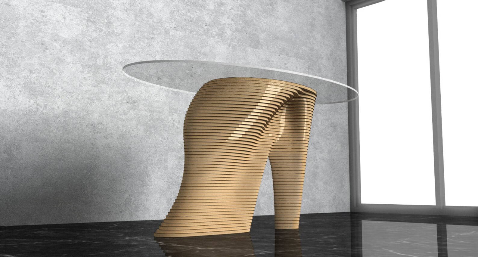 Parametric Wavy Wooden Furniture 39 Dinner Table / CNC - Etsy