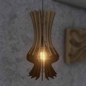 Parametric Wavy Wooden Lighting 01 - Chandelier Model / CNC Files for ...