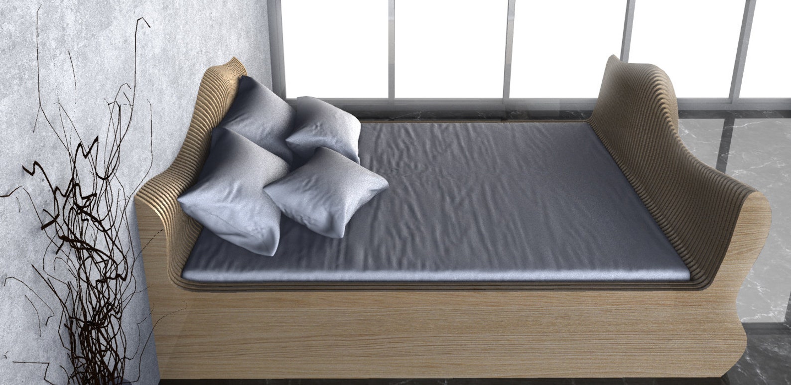 Parametric Wavy Wooden Furniture 27 King Size Bed Design / - Etsy Canada