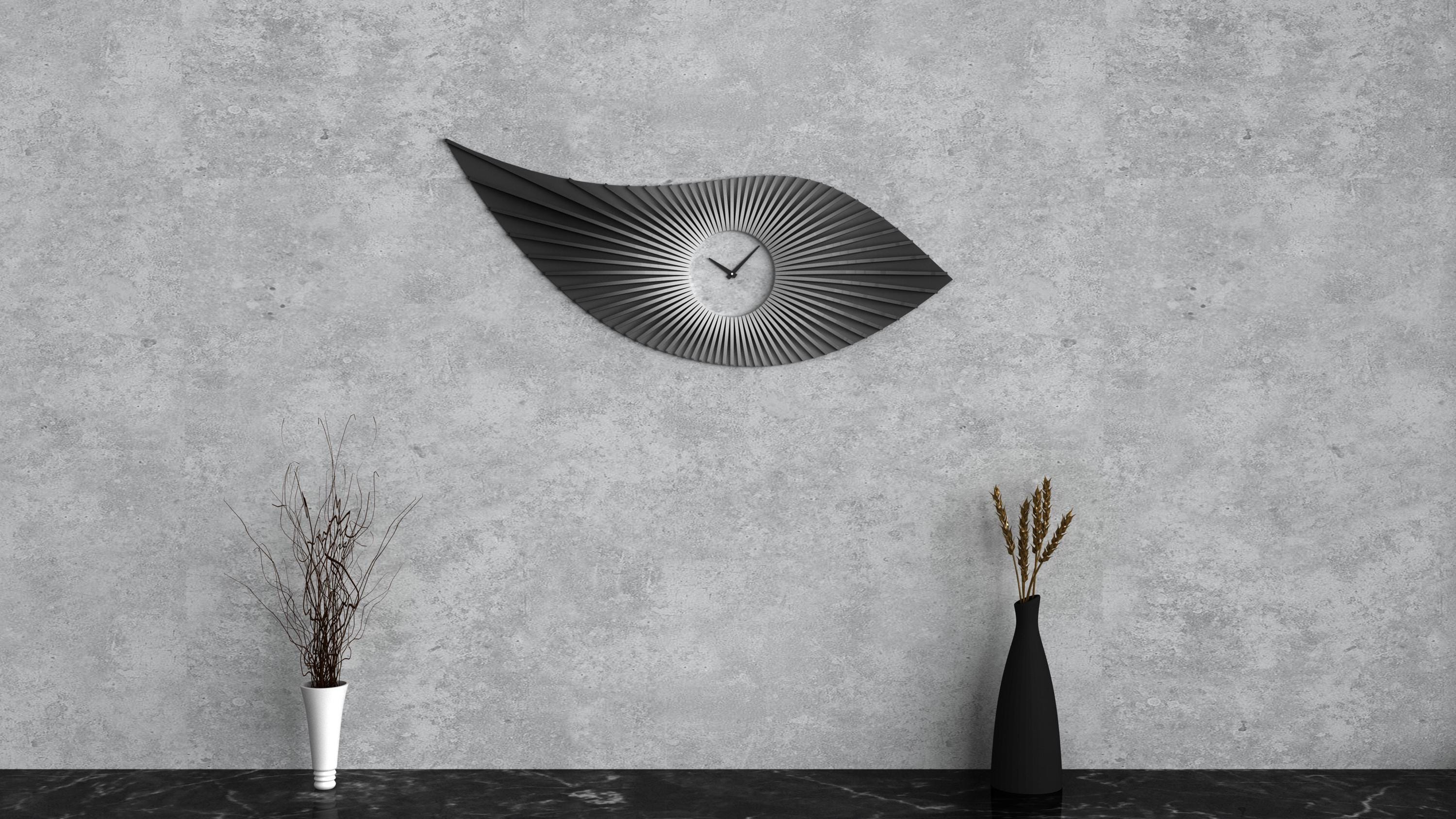 Parametric Wavy Wooden Wall Decor 63 / Clock Design / Digital Files for ...