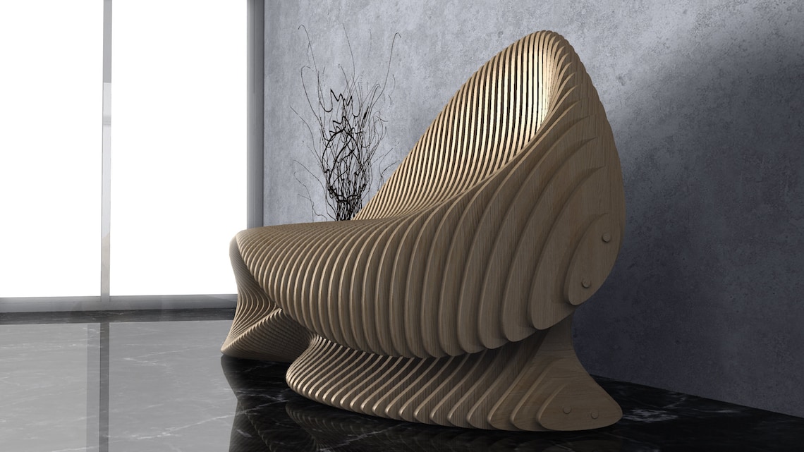 Parametric Wavy Wooden Furniture 26 Bench Design / CNC Files - Etsy UK