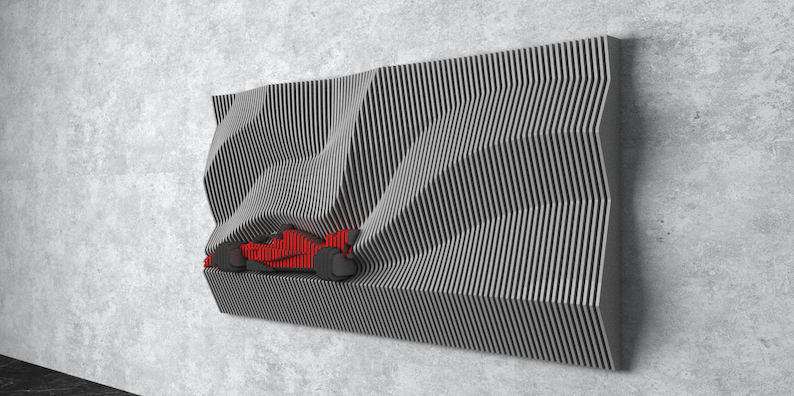 Parametric Wavy Wooden Wall Decor 47 - Formula 1 Car Design With Spray ...