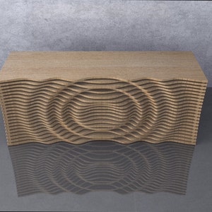 Parametric Wavy Wooden Wall Decor - 13 / CNC Files for Cutting - Etsy