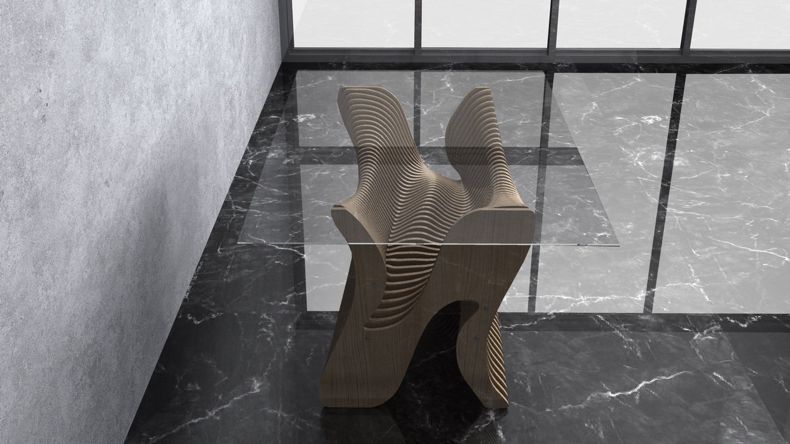 Parametric Wavy Wooden Furniture 15 Dinner Table Design / - Etsy