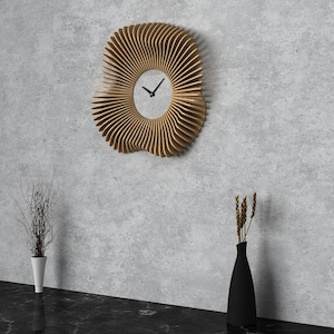 Parametric Wavy Wooden Wall Decor 64 / Clock Design / Digital Files for ...