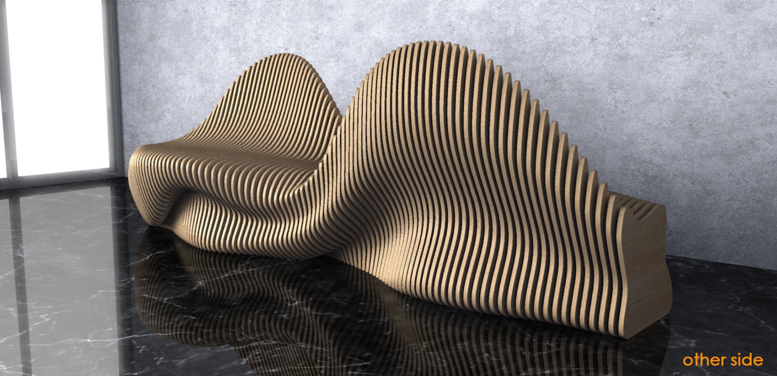 Parametric Wavy Wooden Furniture 32 - Bench Design - Etsy