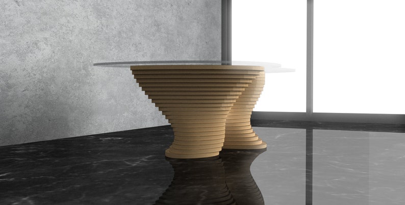 Parametric Wavy Wooden Furniture 44 - Coffee Table Design / CNC Files ...