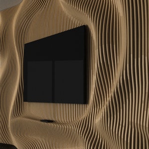 Parametric Wavy Wooden Wall Decor 46 / TV Unit / CNC Files for Cutting ...