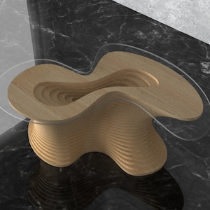 Parametric Wavy Wooden Furniture 48 - Coffee Table Design / CNC Files ...