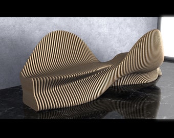 Parametric Wavy Wooden Furniture 33 Bench Design / CNC Files - Etsy
