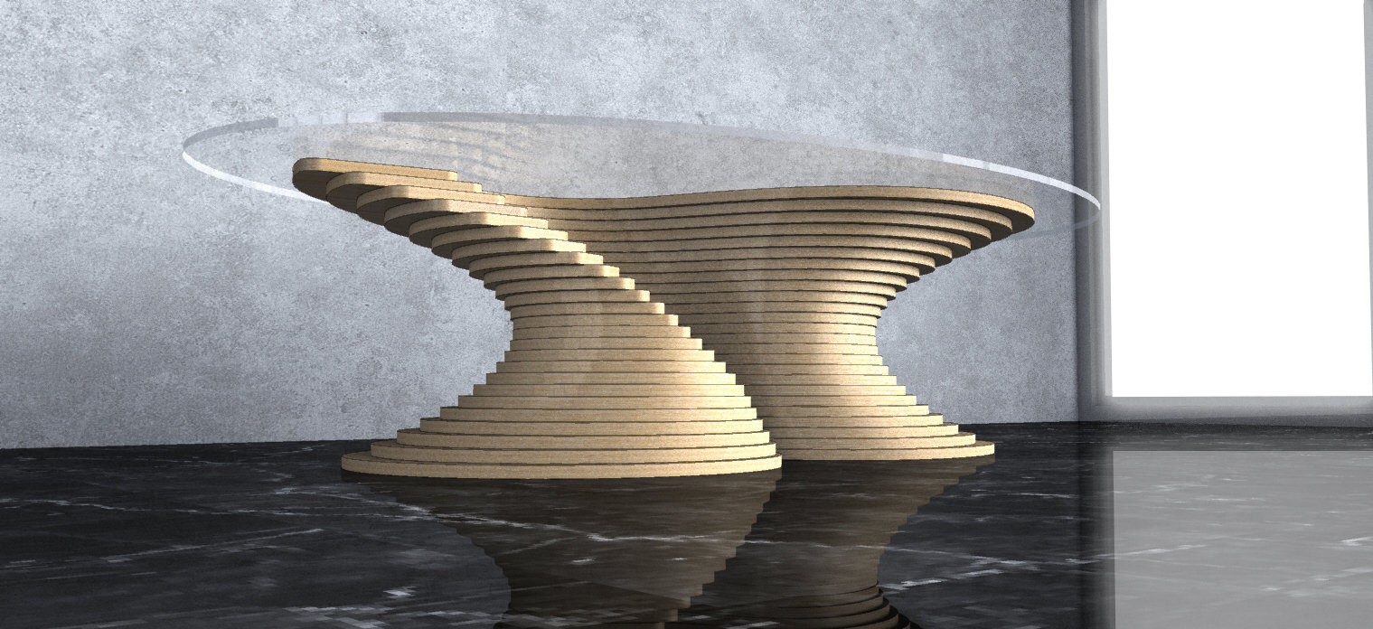 Parametric Wavy Wooden Furniture 38 Coffee Table / CNC Files - Etsy