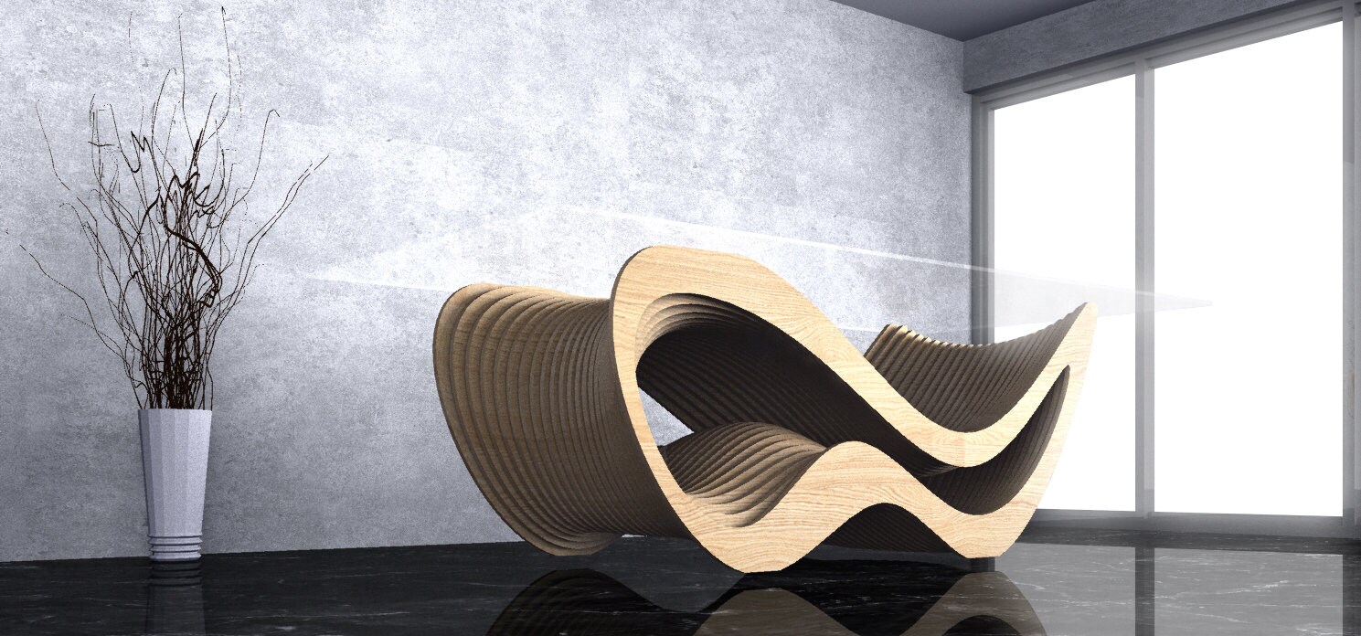 Parametric Wavy Wooden Furniture 30 Dinner Table / CNC Files - Etsy