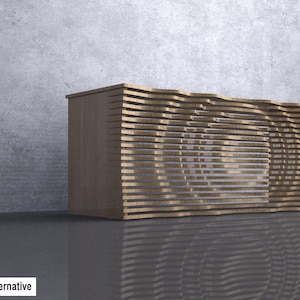Parametric Wavy Wooden Wall Decor - 13 / CNC Files for Cutting - Etsy