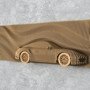 Parametric Wavy Wooden Wall Decor 58 / Car Model Wall Decor Design ...