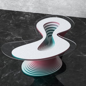 Parametric Wavy Wooden Furniture 48 - Coffee Table Design / CNC Files ...