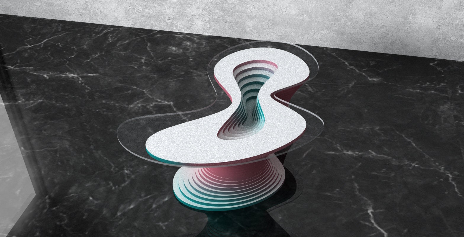 Parametric Wavy Wooden Furniture 48 - Coffee Table Design / CNC Files ...