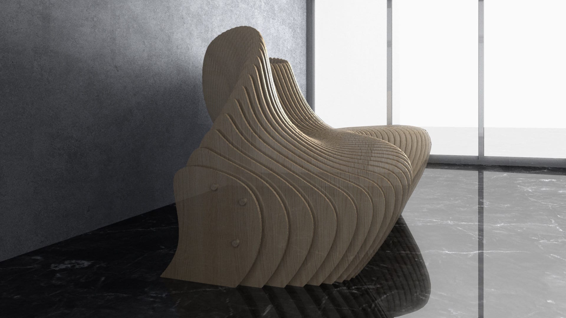 Parametric Wavy Wooden Furniture 19 Sofa Design / CNC Files - Etsy