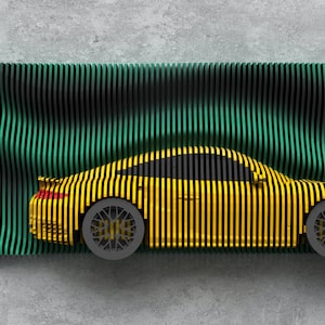 Parametric Wavy Wooden Wall Decor 58 / Car Model Wall Decor Design ...