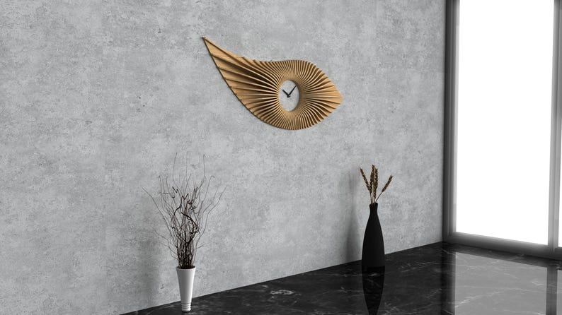 Parametric Wavy Wooden Wall Decor 63 / Clock Design / Digital Files for ...