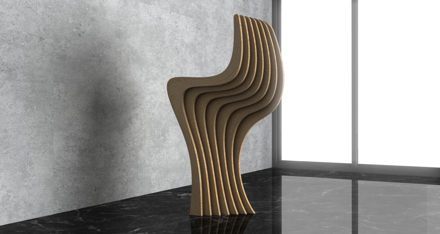 Parametric Wavy Wooden Furniture 43 Bar Stool Chair / CNC - Etsy