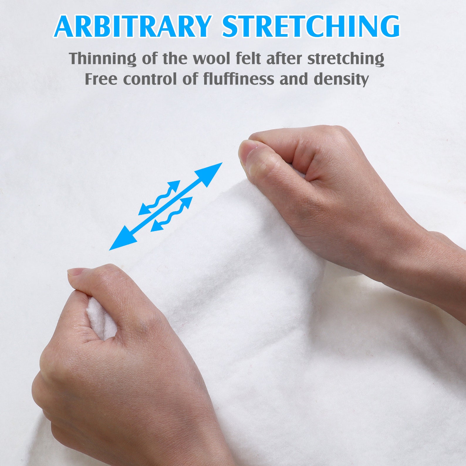 Wool Felt Sheets, Pre Felted Wool Fabric, Softness Puffy Thicker for ...
